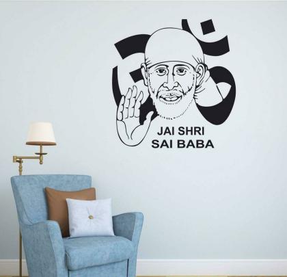 Lanstick Vinyl Multicolor Lord Sai Baba Images Self Adhesive Wall ...