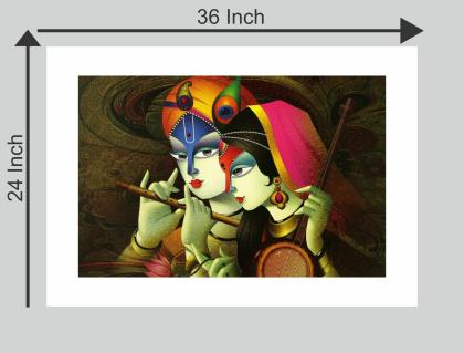 Sticker Studio PVC Vinyl Radha Ji God Panting Wall Poster 36 X 24 inch ...