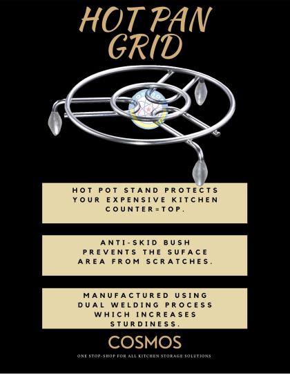 Cosmos Stainless Steel Hot Pot Stand , Hot Pan Holder , Hot Vessel ...