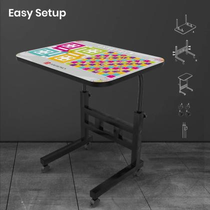 Portronics My Buddy D Ludo Multipurpose Movable & Adjustable Wood Table ...
