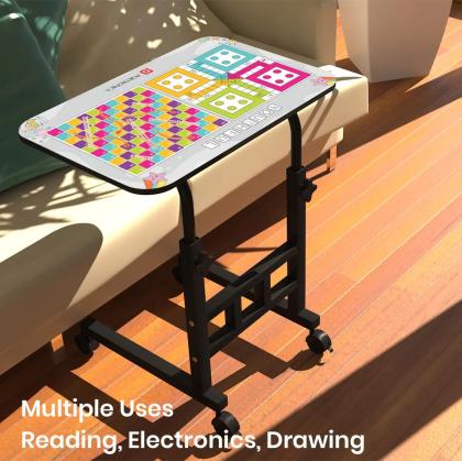 Portronics My Buddy D Ludo Multipurpose Movable & Adjustable Wood Table ...
