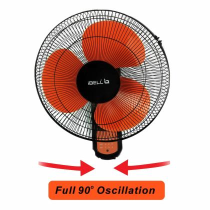 iBELL VIVA03WF High Speed Wall Fan with Remote, 3 Leaf, 406mm, Low ...