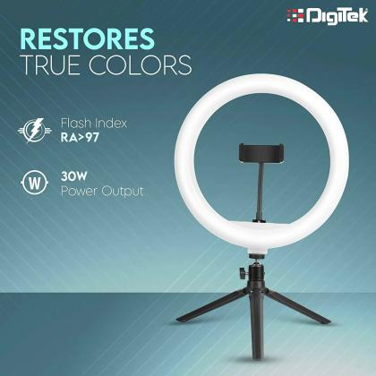 Digitek Dual Temperature Led Ring Light Stand And Mini Tripod - JioMart