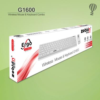 ZEBION G1600 Wireless Keyboard Mouse Combo with Nano Receiver, Slim ...