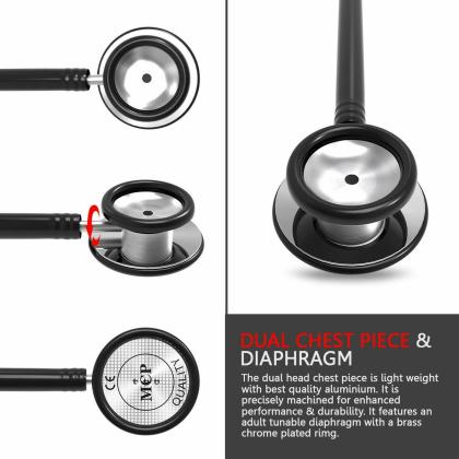 MCP Dual Head Stethoscope Adult (Black) - JioMart