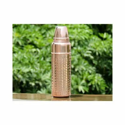 Ancient Impex Pure Copper Hammered Thermos Bottle - JioMart