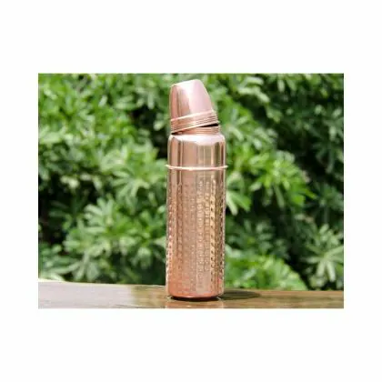Ancient Impex Pure Copper Hammered Thermos Bottle - JioMart