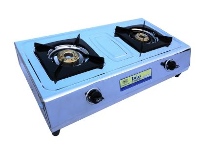 DELTA Stainless Steel 2 Brass Burner Gas Stove (PNG) - JioMart