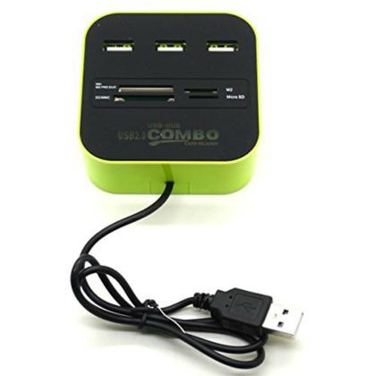 Technotech All In One Combo Card Reader And 3 Port Usb 2.0 Hub - JioMart