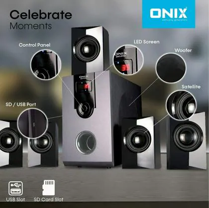 Onix OHT 200 100 Watts Home Theatre with USB/SD/MMC Card/Bluetooth/FM ...