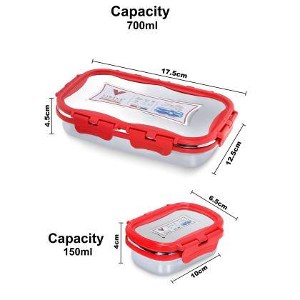 Virtue Homeware Stainless Steel Red Air Tight Container Lids And ...