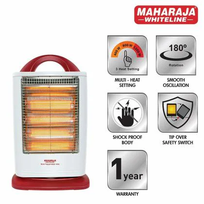 Maharaja Whiteline Lava Neo 1200-Watts Halogen Heater - JioMart