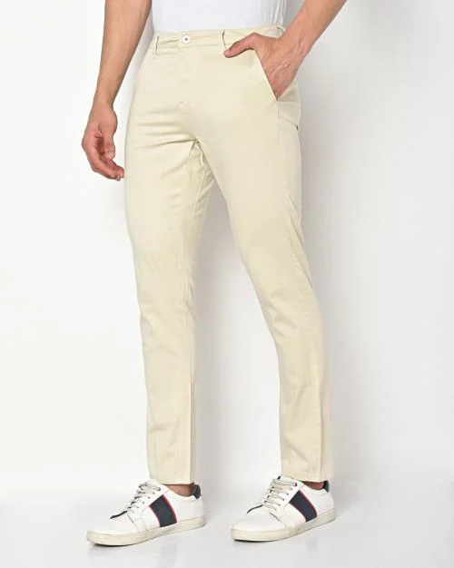 Buy Slim Fit Flat-Front Chinos Online at Best Prices in India - JioMart.