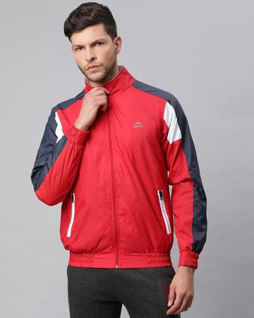 Buy Colourblock Zip-Front Wind Cheater Jacket Online at Best Prices in ...
