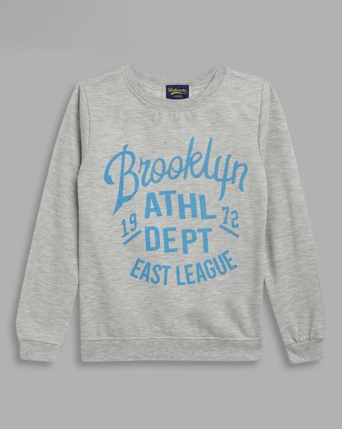 Buy Typographic Print Cotton Sweatshirt Online at Best Prices in India ...