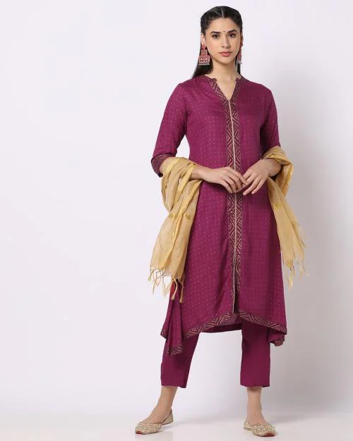 Buy Printed A-Line Kurta Suit Set Online at Best Prices in India - JioMart.