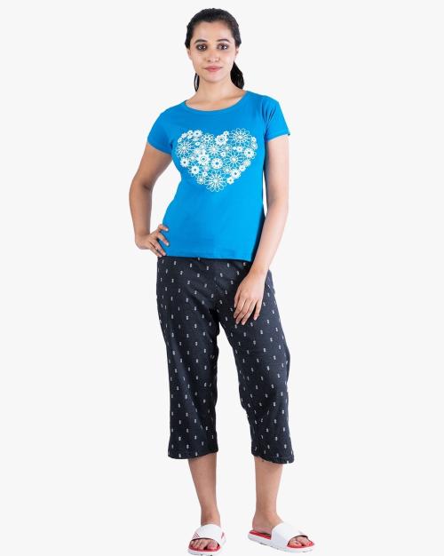 Buy Printed T-Shirt & Capri Set Online at Best Prices in India - JioMart.