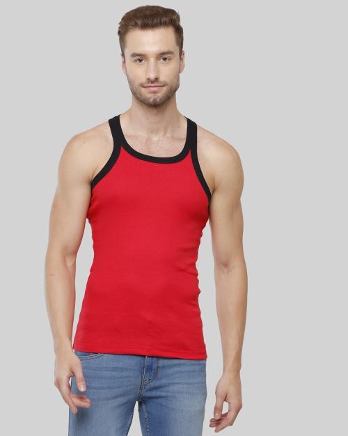 Buy Racerback Vest with Contrast Straps Online at Best Prices in India ...