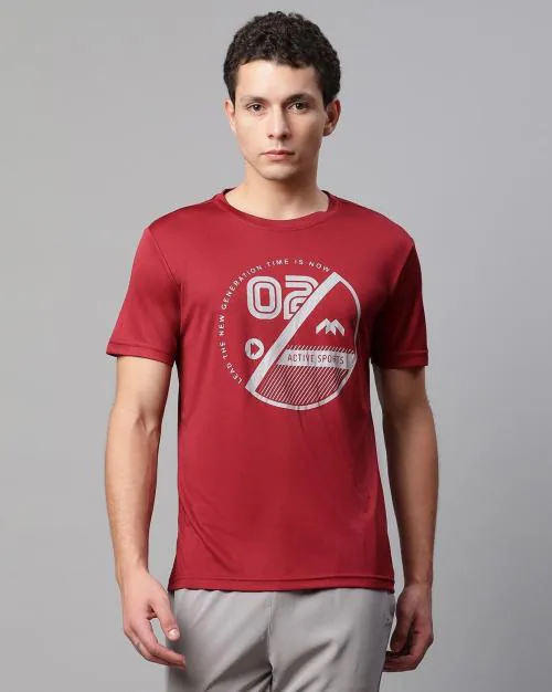 Buy Numeric Print Slim Fit Crew-Neck T-Shirt Online at Best Prices in ...