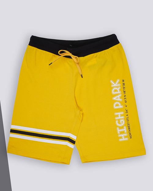 Buy Typographic Print Shorts with Drawstring Waist Online at Best ...