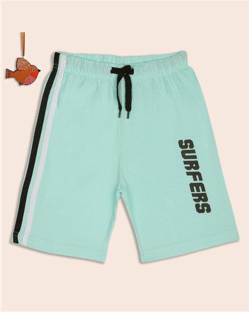 Buy Typographic Print Shorts with Drawstring Waist Online at Best ...