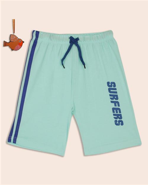 Buy Typographic Print Shorts with Drawstring Waist Online at Best ...