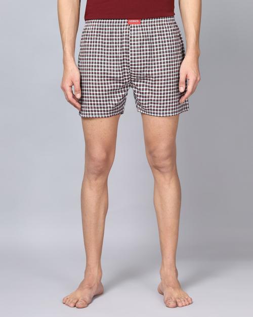 Buy Checked Boxers with Elasticated Waist Online at Best Prices in ...