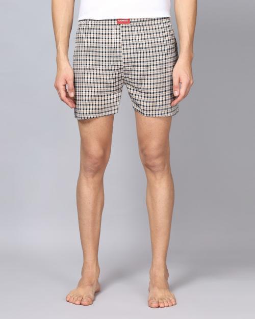 Buy Checked Boxers with Elasticated Waist Online at Best Prices in ...