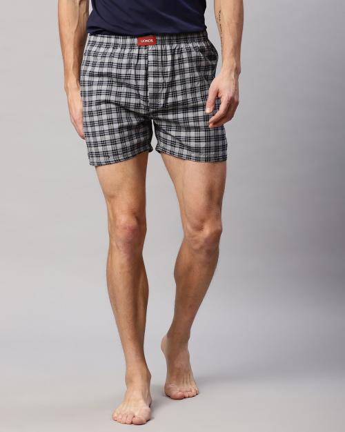 Buy Men Checked Boxers with Elasticated Waist Online at Best Prices in ...