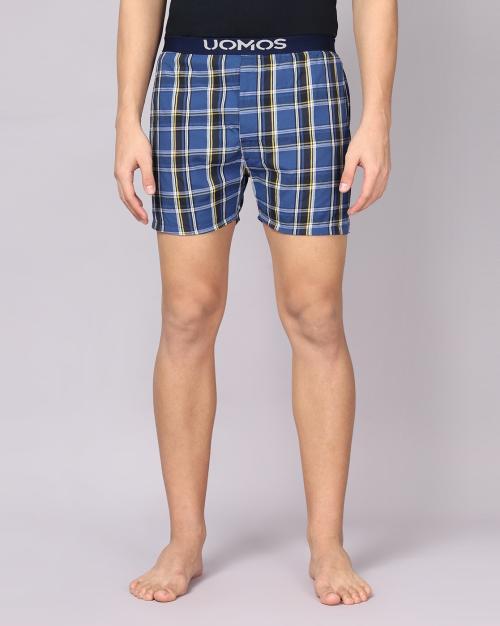 Buy Checked Boxers with Patch Pocket Online at Best Prices in India ...