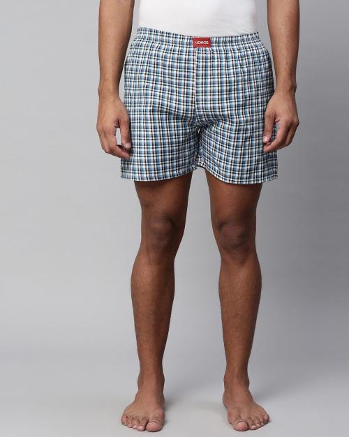 Buy Checked Boxers with Elasticated Waistband Online at Best Prices in ...