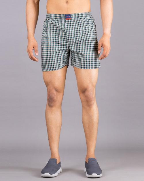 Buy Checked Boxers with Patch Pocket Online at Best Prices in India ...