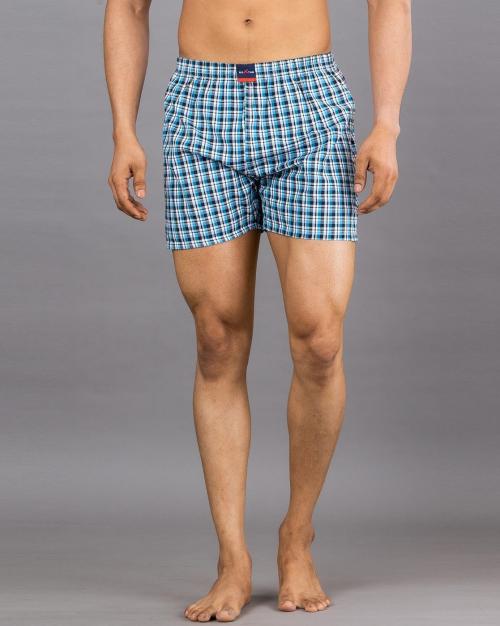 Buy Checked Boxers with Elasticated Waist Online at Best Prices in ...