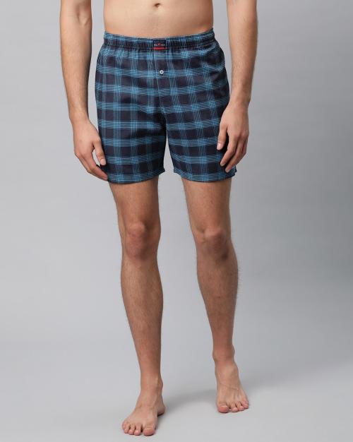 Buy Checked Boxers with Patch Pocket Online at Best Prices in India ...