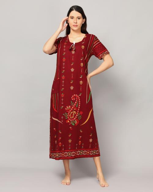 Buy Paisley Print Nightie Online at Best Prices in India - JioMart.