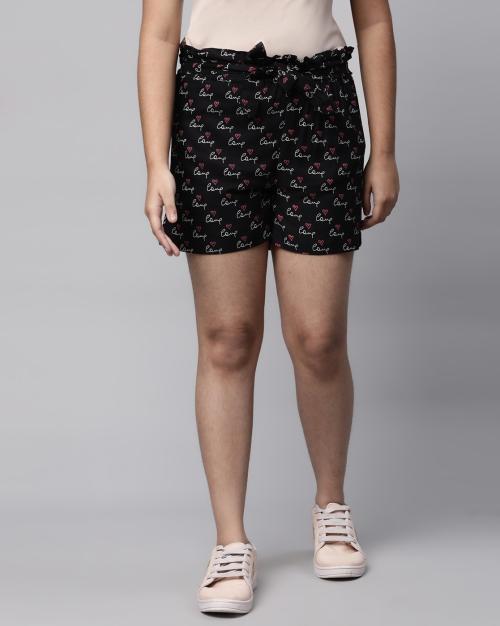 Buy Graphic Print Shorts with Drawstring Waist Online at Best Prices in ...