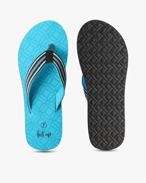 Buy Striped Thong-Strap Flip-Flops Online at Best Prices in India ...
