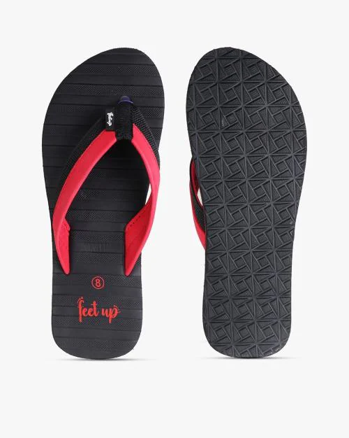 Buy Striped Thong-Strap Flip-Flops Online at Best Prices in India ...