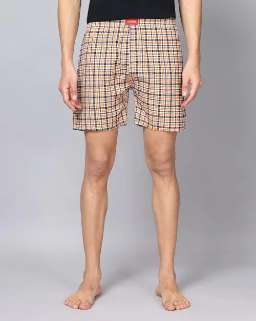 Buy Checked Boxers with Elasticated Waist Online at Best Prices in ...