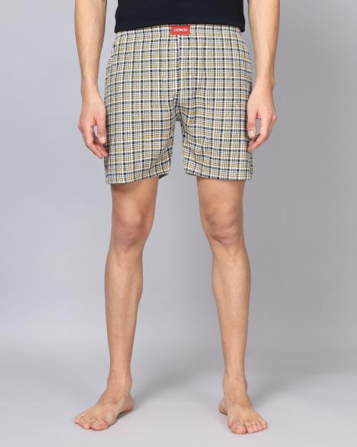Buy Checked Boxers with Elasticated Waist Online at Best Prices in ...