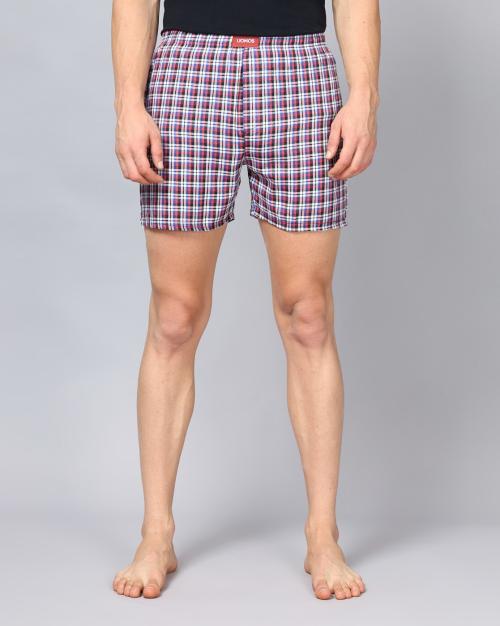 Buy Checked Boxers with Elasticated Waist Online at Best Prices in ...