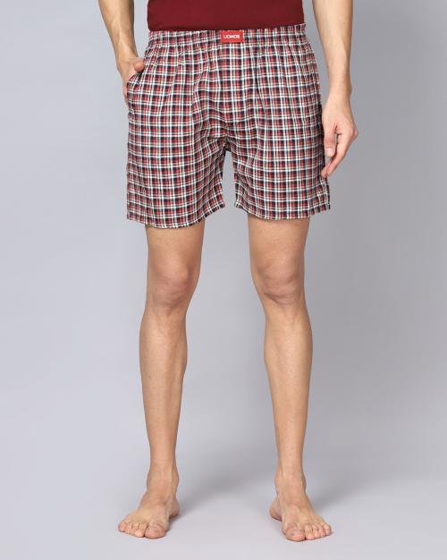 Buy Checked Boxers with Elasticated Waist Online at Best Prices in ...