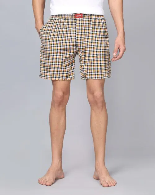 Buy Checked Boxers with Elasticated Waist Online at Best Prices in ...