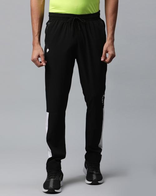 Buy Men Slim Fit Track Pants with Contrast Panels Online at Best Prices ...