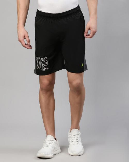 Buy Typographic Print Slim Fit Shorts Online at Best Prices in India ...