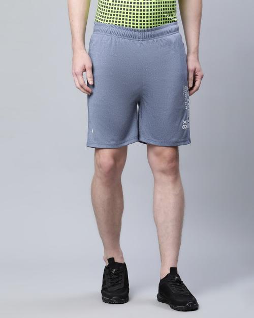 Buy Typographic Print Slim Fit Shorts Online at Best Prices in India ...