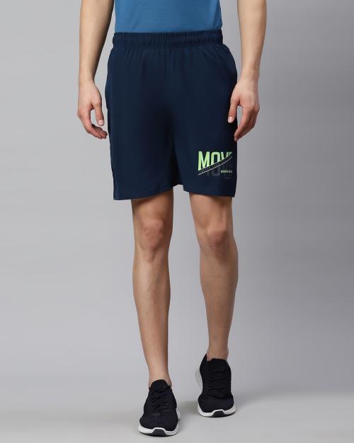 Buy Typographic Print Slim Fit Shorts Online at Best Prices in India ...