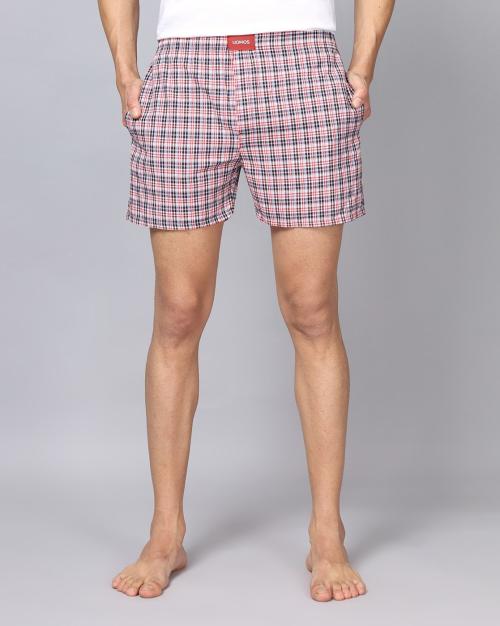 Buy Checked Boxers with Elasticated Waist Online at Best Prices in ...