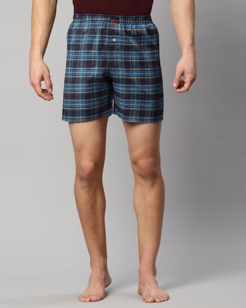 Buy Checked Boxers with Elasticated Waist Online at Best Prices in ...