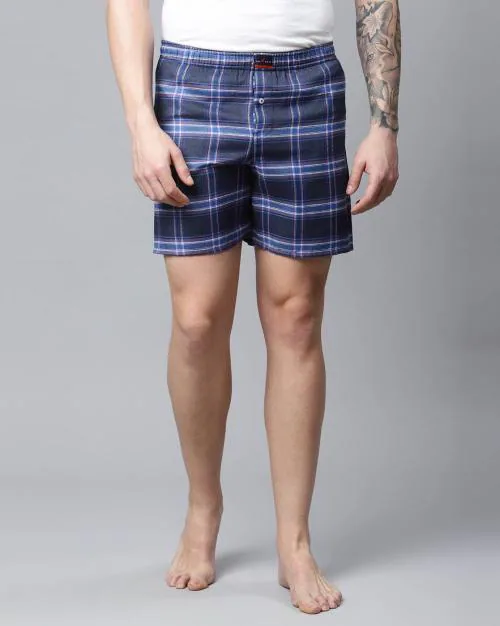 Buy Checked Boxers with Patch Pocket Online at Best Prices in India ...